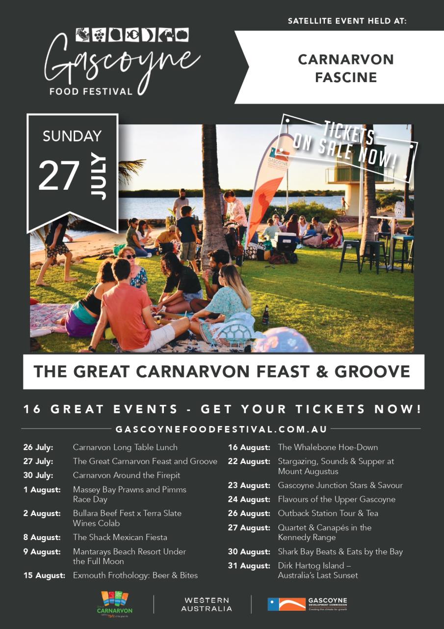 Gascoyne Food Festival | The Great Carnarvon Feast And Groove ...