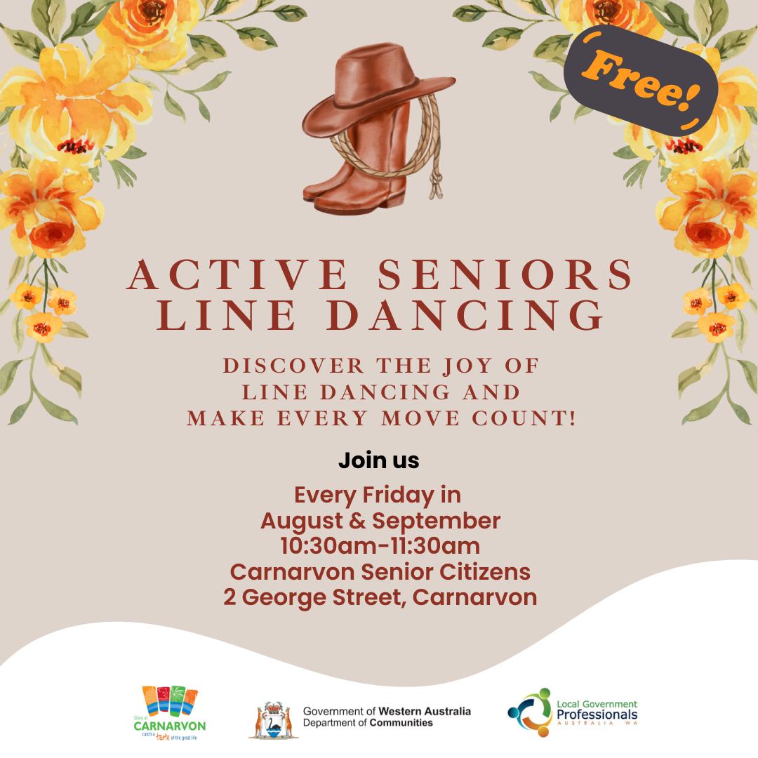 Active Seniors Line Dancing » Carnarvon Visitor Centre